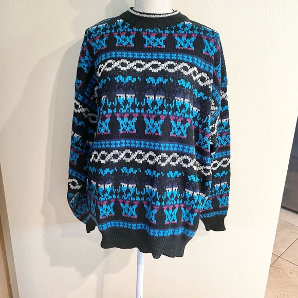 bontany 500 | Sweaters | Vintage 890s Colorful Sweater | Poshmark
